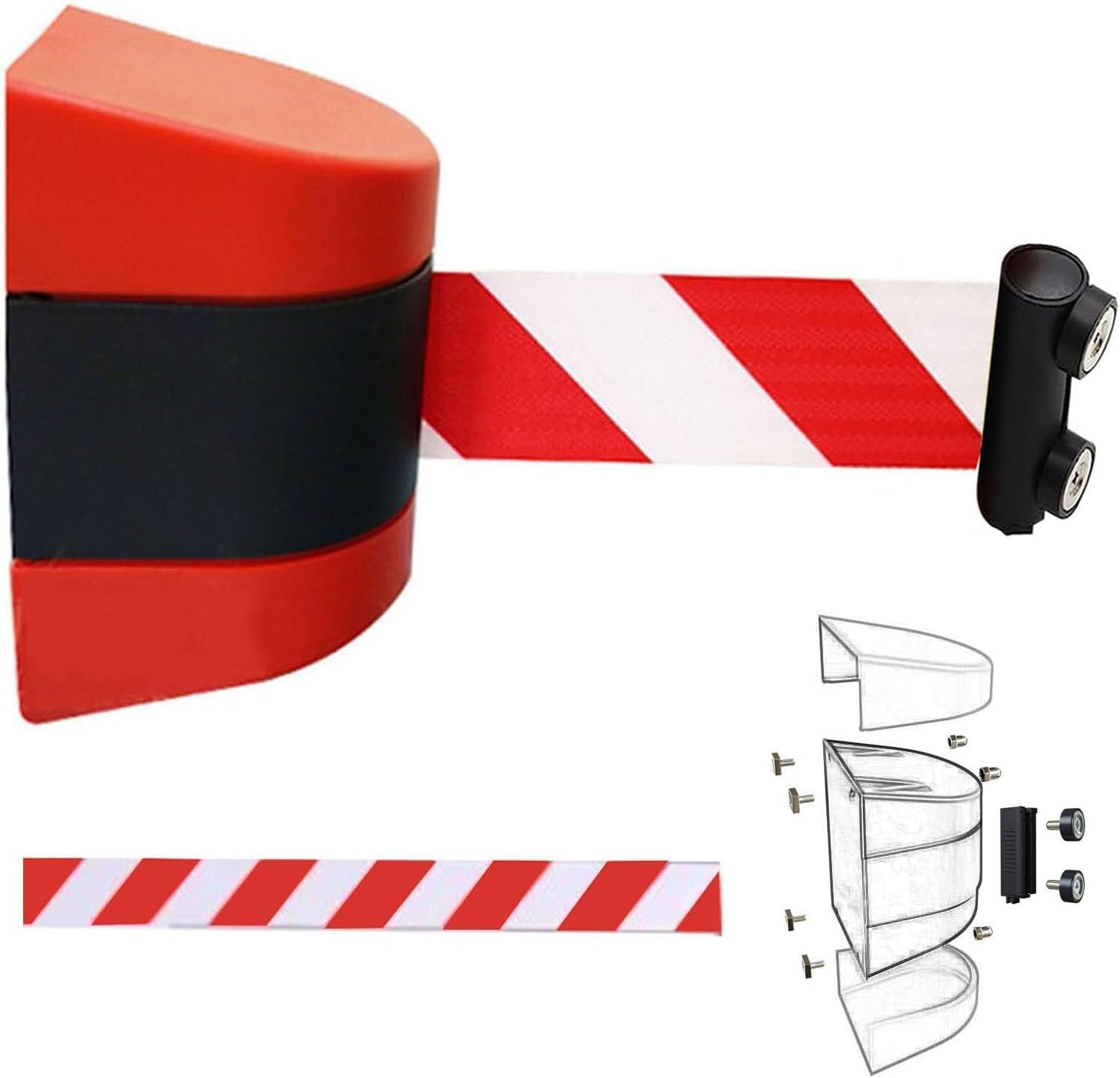 Amazon.com: Rope Barriers, Retractable Barrier,Red Magnetic attraction ...
