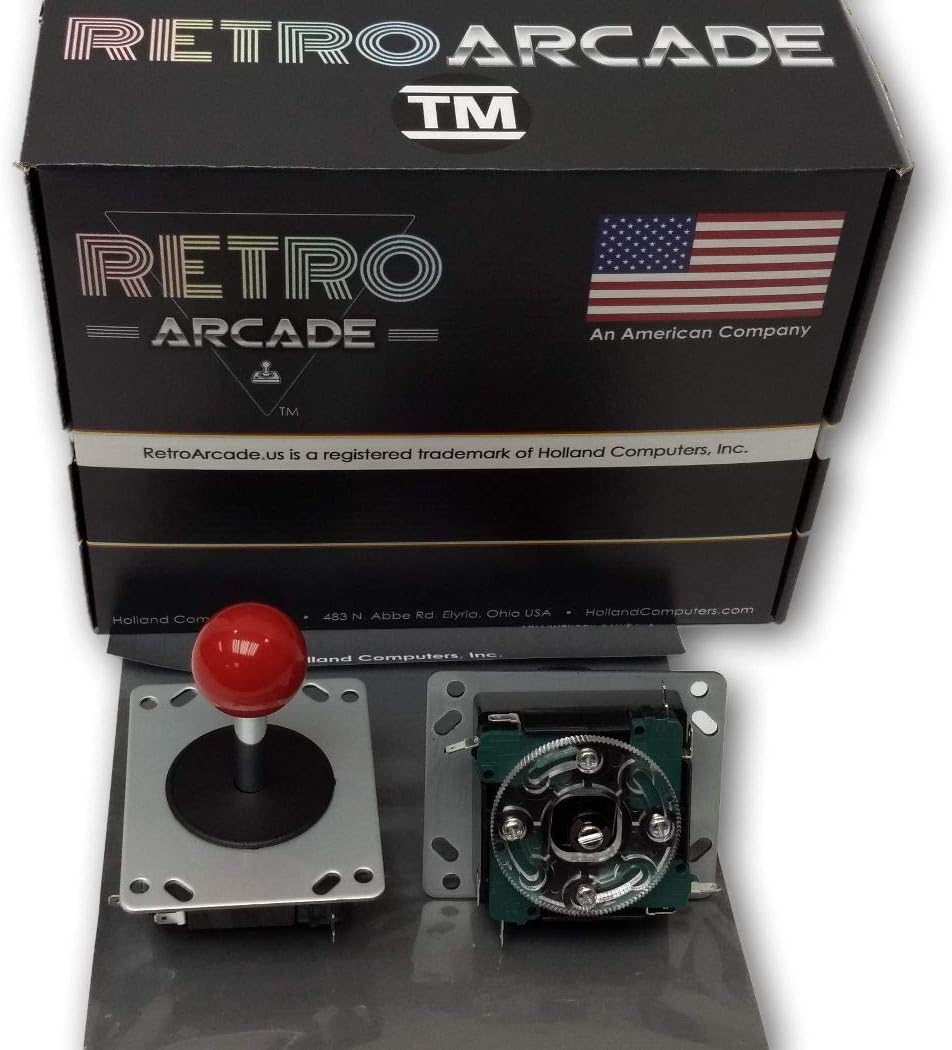 Amazon.com: Arcade Joystick with Red Ball - Switchable from 8-way to 4 ...