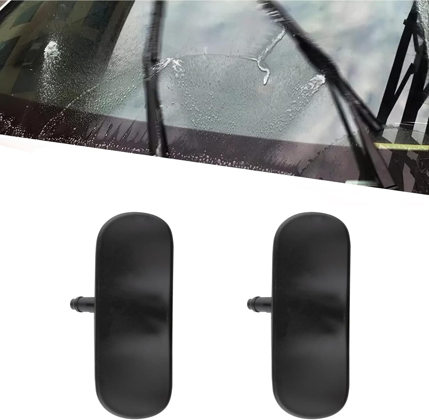 Bamyli 2 Pcs Front Windscreen Washer Spray Nozzle Jet with Heated for ...
