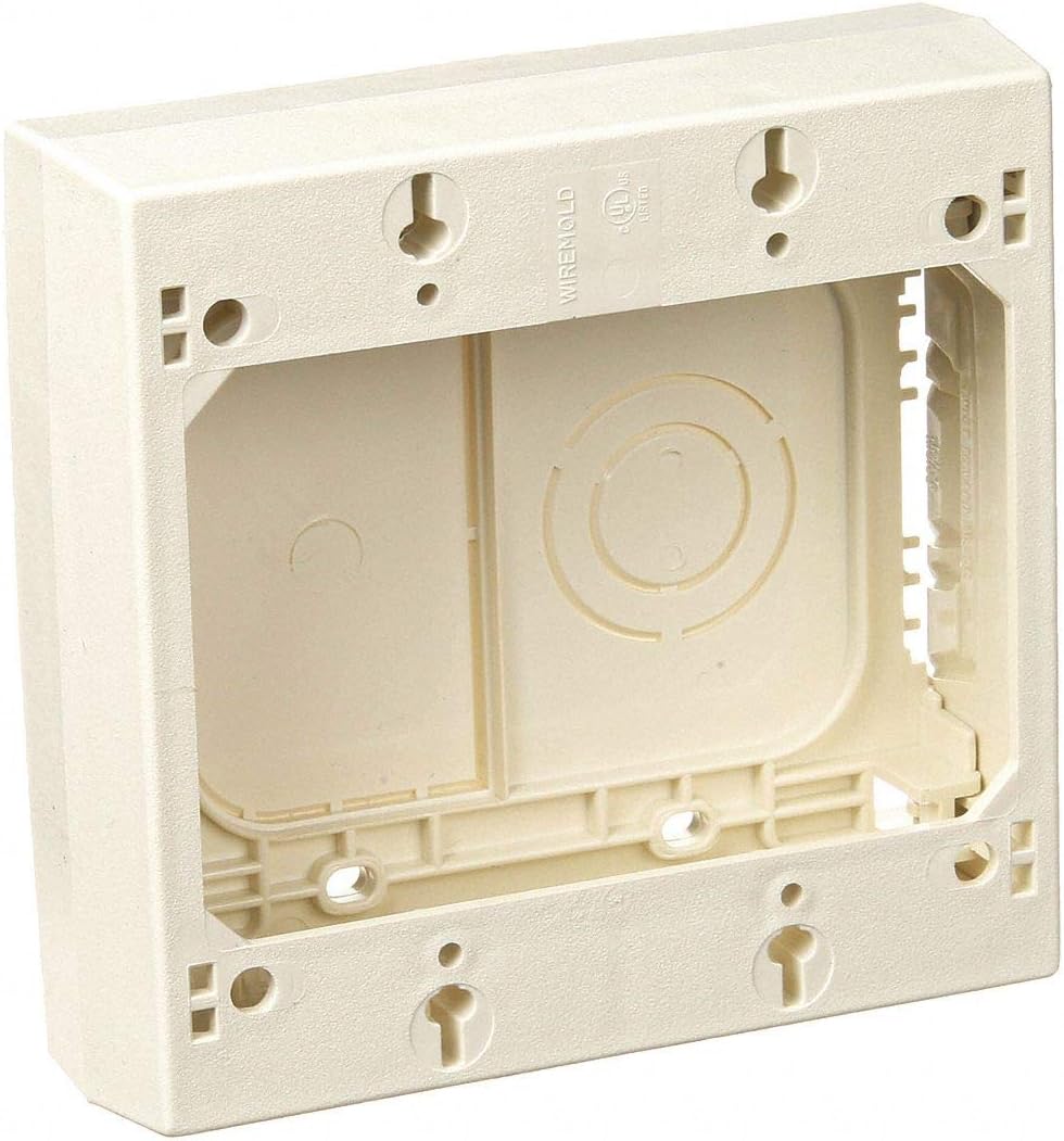 Wiremold 2347-2 NM Device Box 2G 2300 Ivory, White - Electrical Boxes ...
