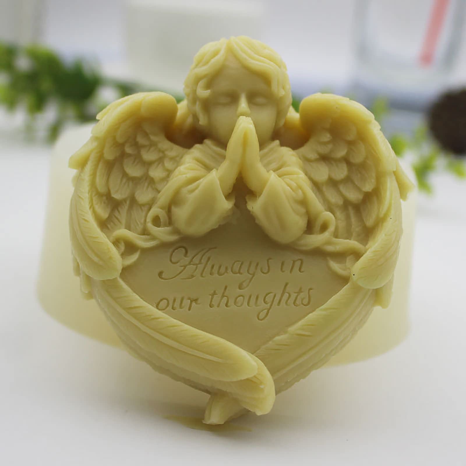 Snapklik.com : Pray Angel Silicone Soap Mold For Handmade Candles