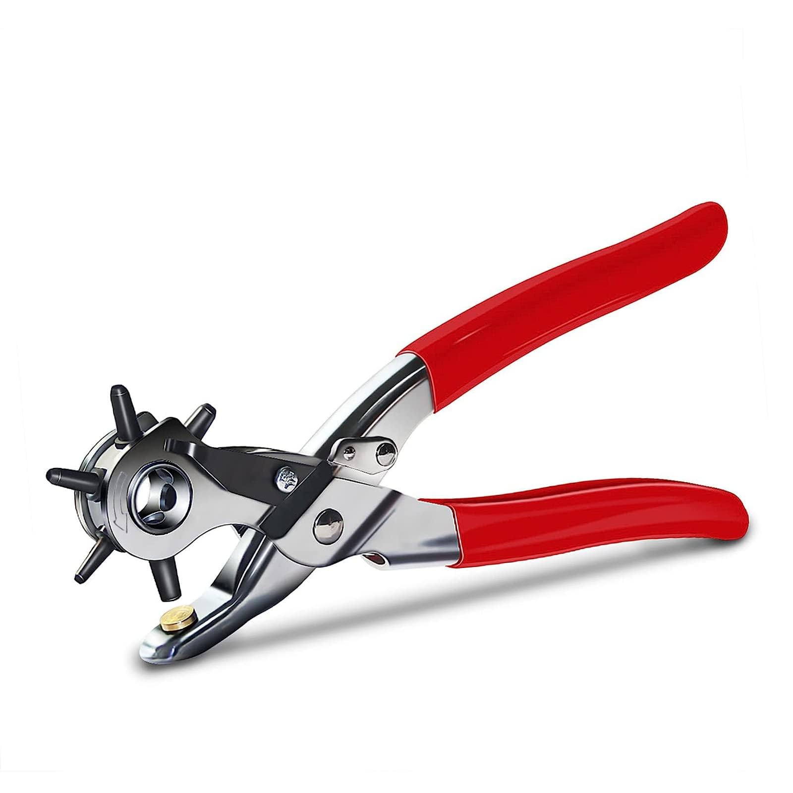 DHinkyoung Leather Hole Punch,Heavy Duty Revolving Eyelet Punch,Handy ...