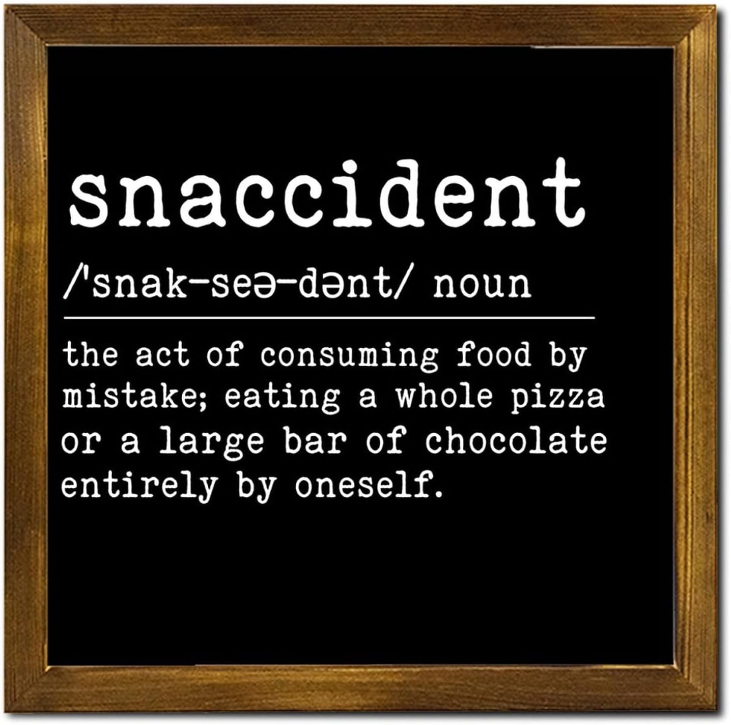 Amazon.com : Snaccident Definition Sign Snaccident Typographic Art ...