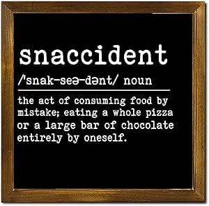 Amazon.com : Snaccident Definition Sign Snaccident Typographic Art ...