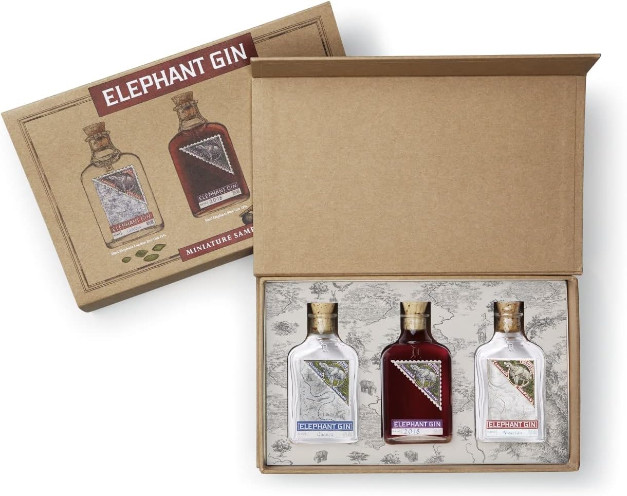 Elephant Gin Tasting Set Gift Box (3 x 50 ml) | Premium Gift Box for ...