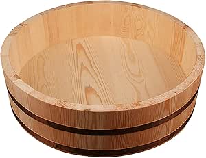 Amazon.com: 12 Sizes Large Japanese Hangiri Sushi Oke Rice Mixing Bowl ...