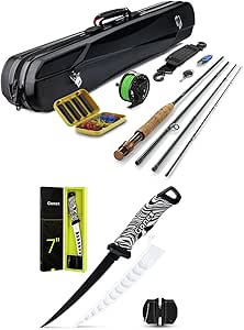 Amazon.com : Gonex Fly Fishing Rod Reel Combo Starter Kit with Fish ...