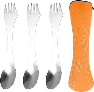 3 pcs 3-in-1 Utility Spork,Multipurpose Utility Spork 3-in-1 Camping ...