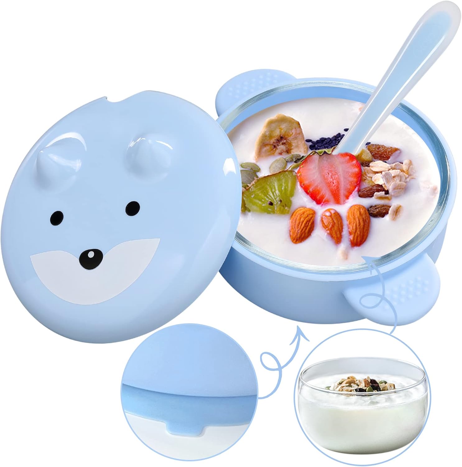 Amazon.com: MAISON HUIS Baby Bowls with Suction for Toddlers, Silicone ...