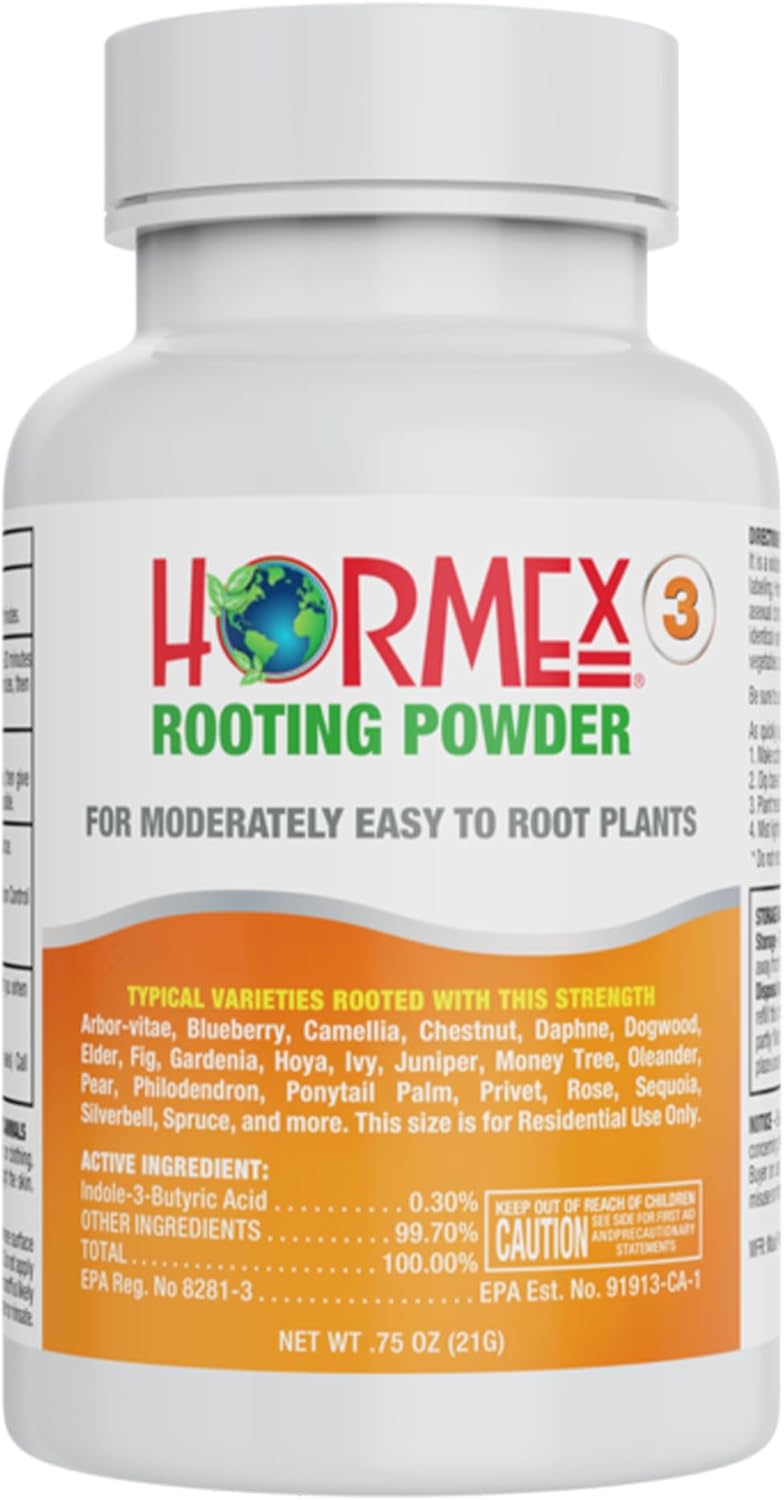 Hormex Rooting Hormone Powder #3 | for Moderately Easy to Root Plants ...