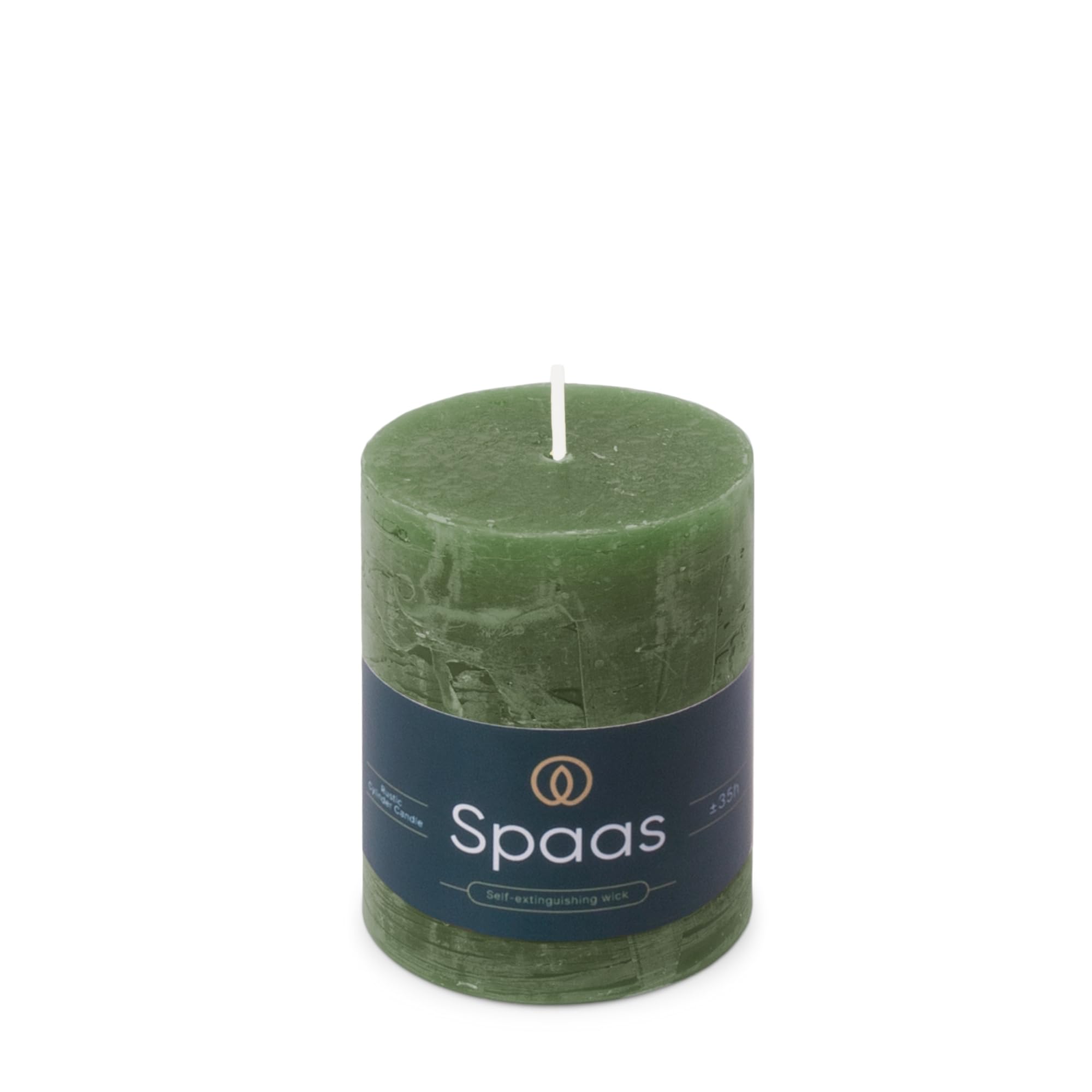 Spaas Rustic Pillar Candle 70/95 mm 35h, Dark Green : Amazon.co.uk ...