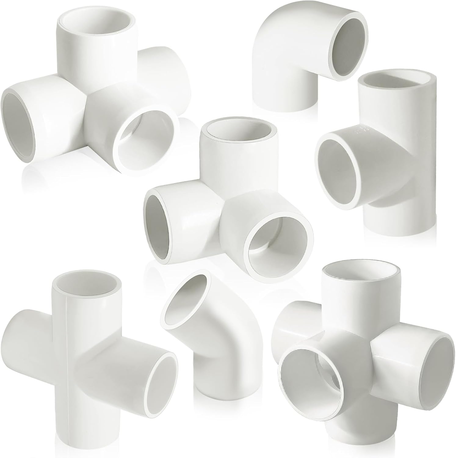 Amazon.com: 45Pcs PVC Pipe Fittings, 1/2inch SCH40 PVC Elbow Pipe ...