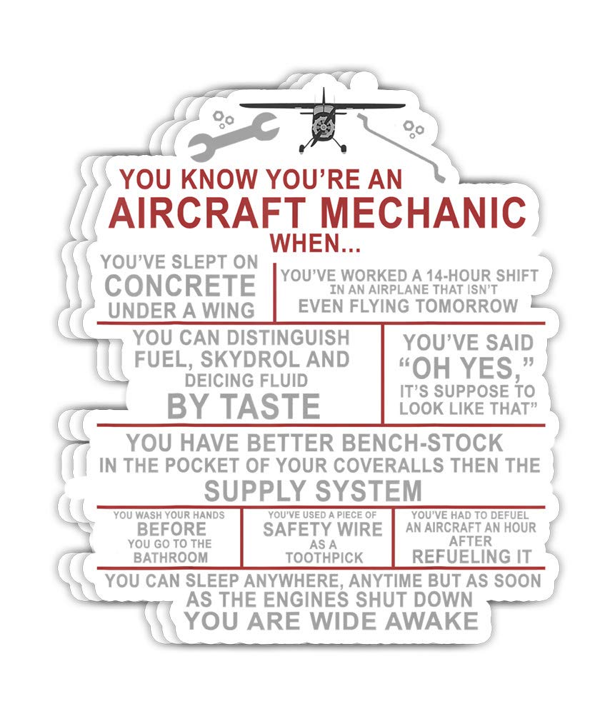 Aircraft Maintenance Quotes Aircraft Mechanic Stickers 19 Results