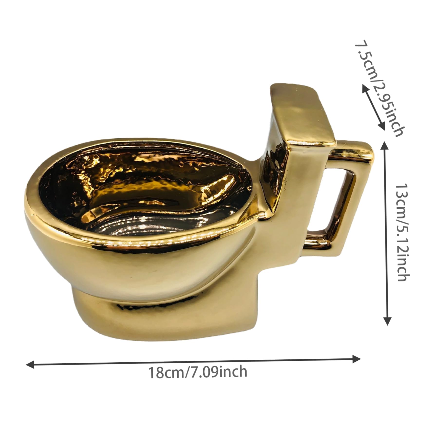 Novelty Toilet Mug Toilet Mug With Hidden Poop Inside - 12Oz Ceramic ...