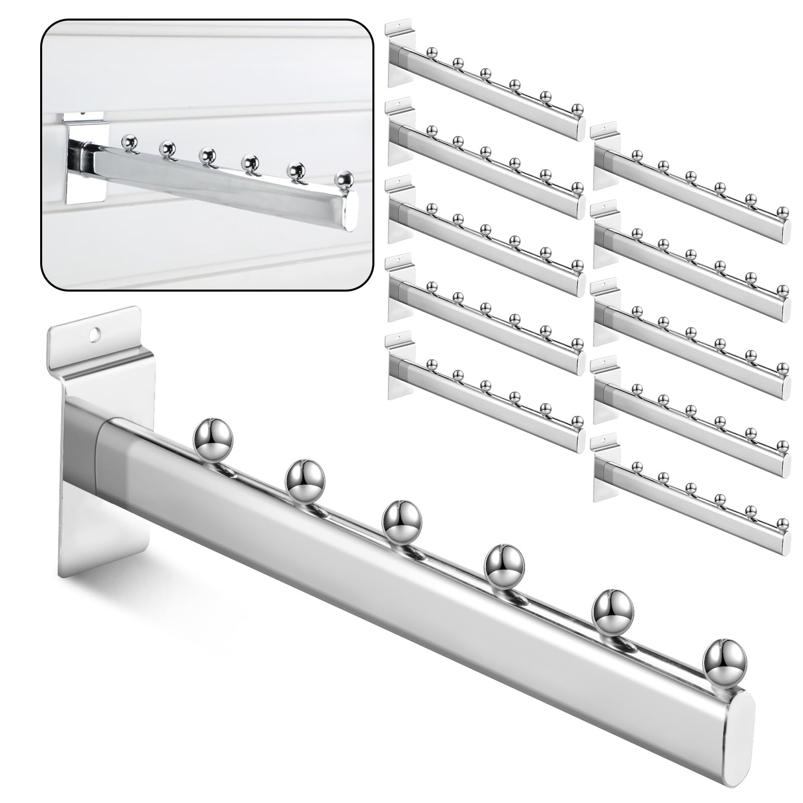Snapklik.com : Yaocom 10 Pack 6 Ball Waterfall For Slatwall, 12 Inch ...