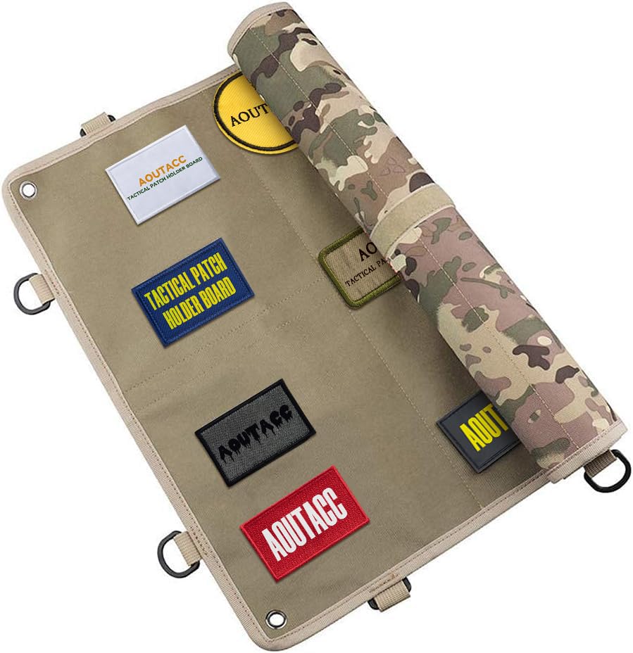 Amazon.com: AOUTACC Tactical Military Patch Holder Board Hook & Loop ...