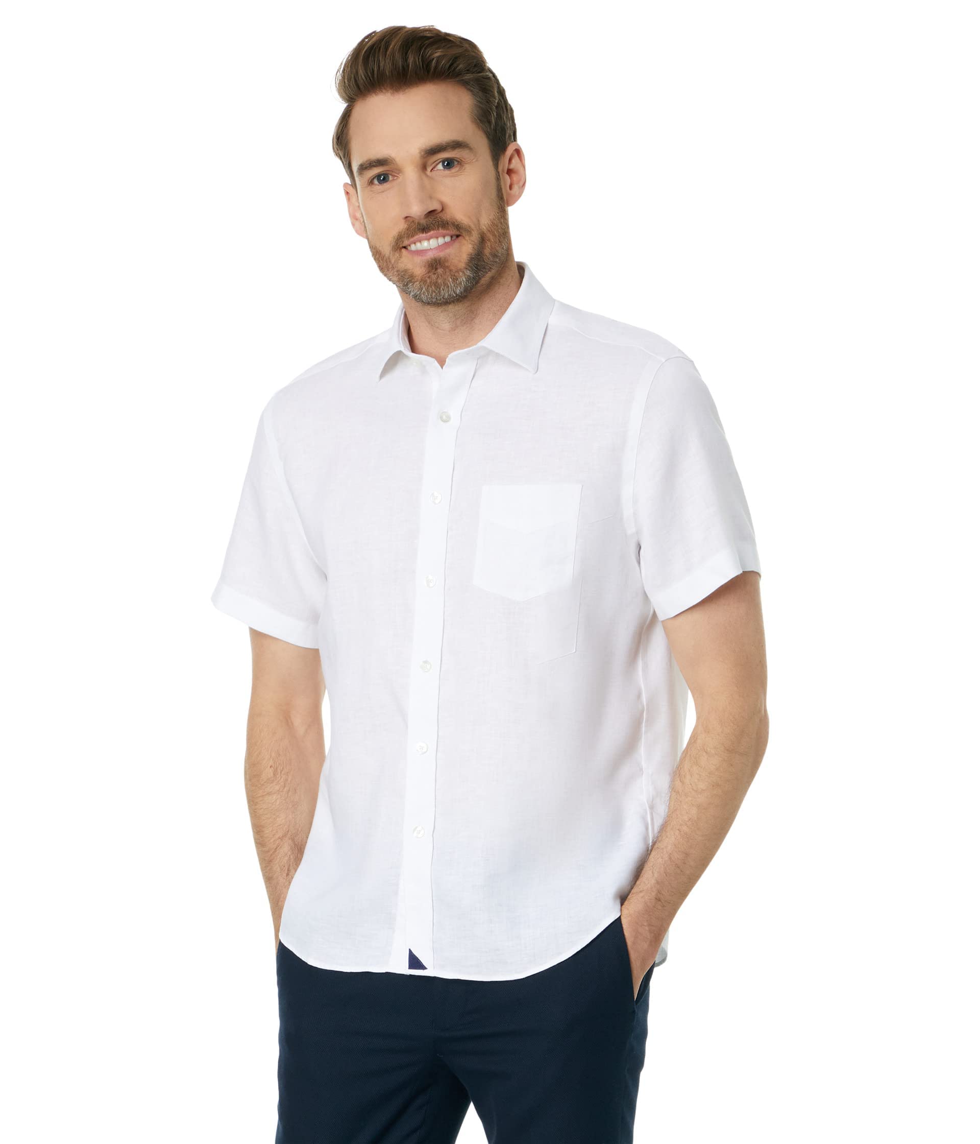 Amazon.com: UNTUCKit Cameron Wrinkle-Resistant Bright White SM Slim Fit ...