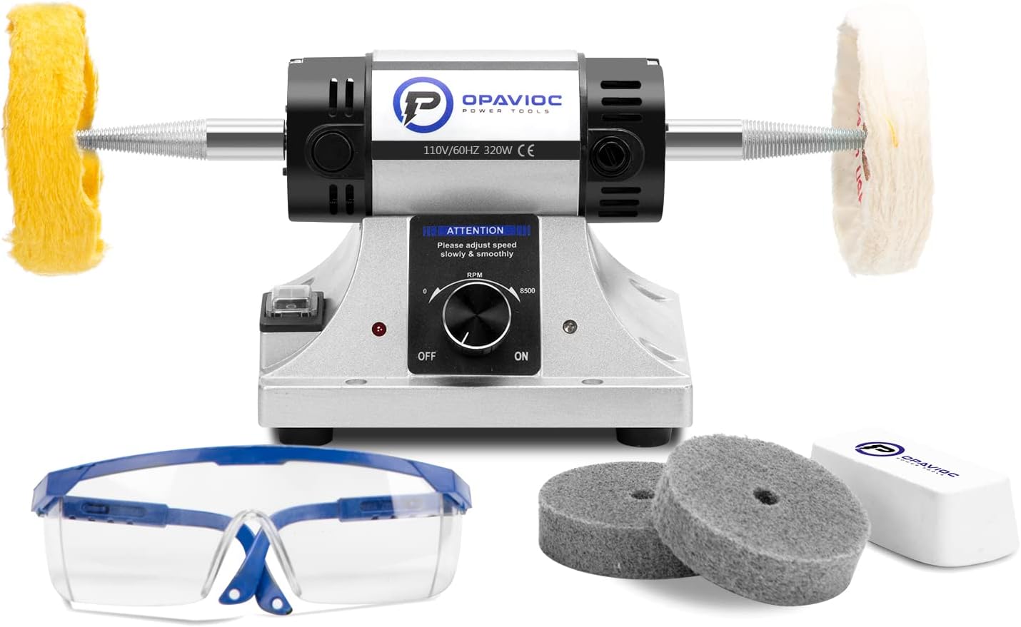 PIAOCAIYIN Dental Polishing Polish Lathe Machine, 110V 550W Dental Lab ...