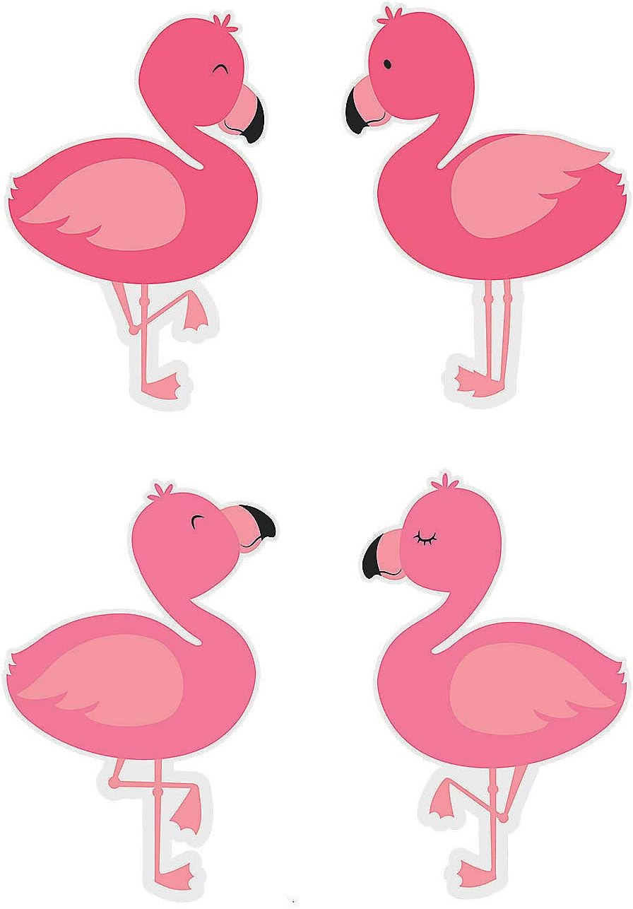 Amazon.com: HOWAF 56pcs Flamingo Cutouts, Hawaii Flamingo Themed ...