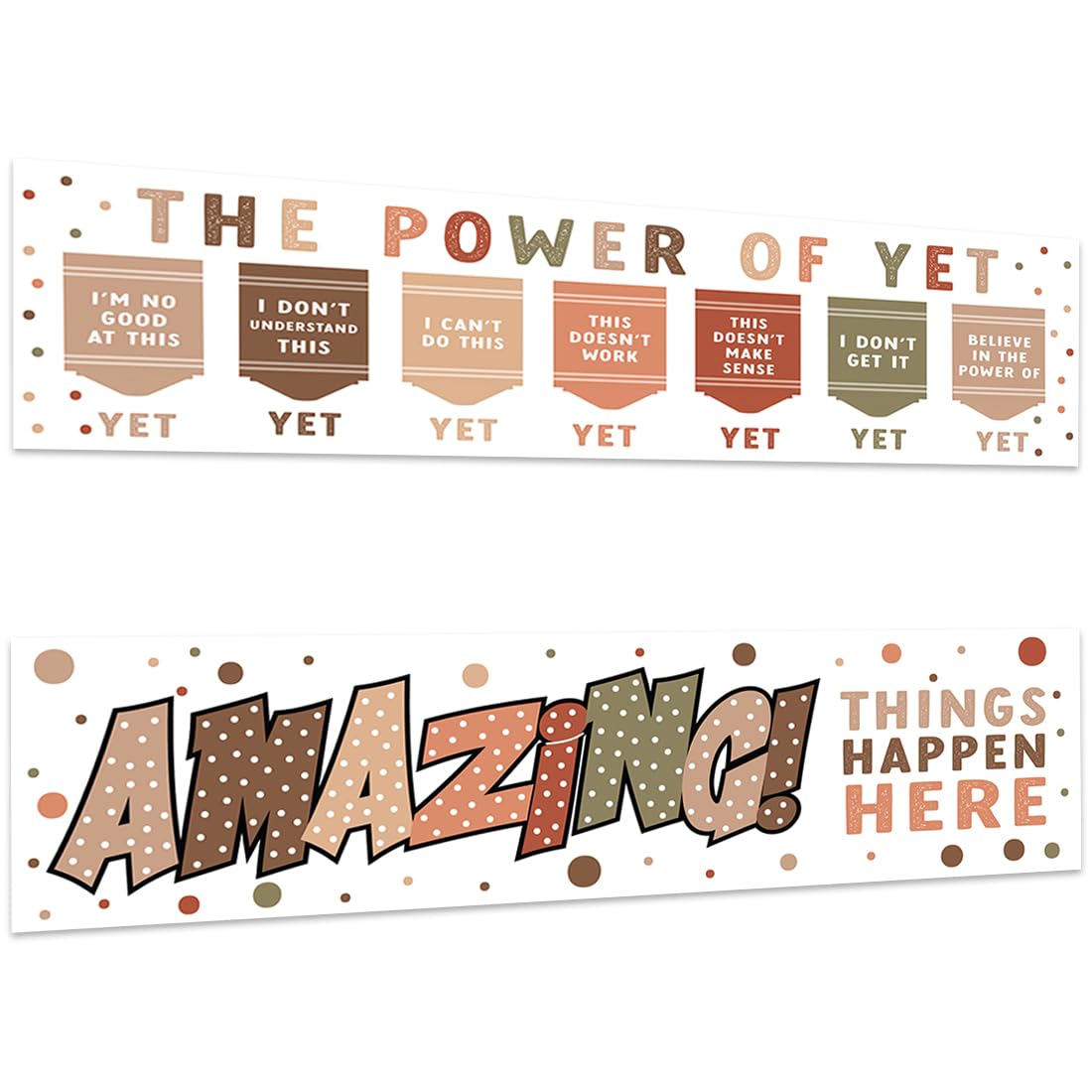 Amazon.com: Andaz Press 13"x48" The Power Of Yet Growth Mindset ...
