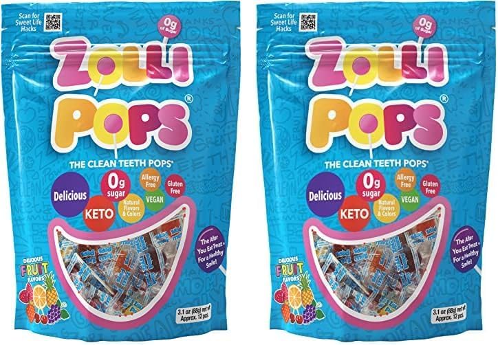 Amazon.com: Zollipops Clean Teeth Lollipops - AntiCavity Sugar Free ...