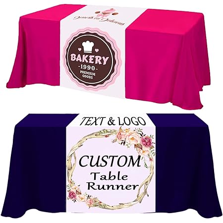 Amazon.com: Custom Table Runner, Customize Tablecloths with Business ...