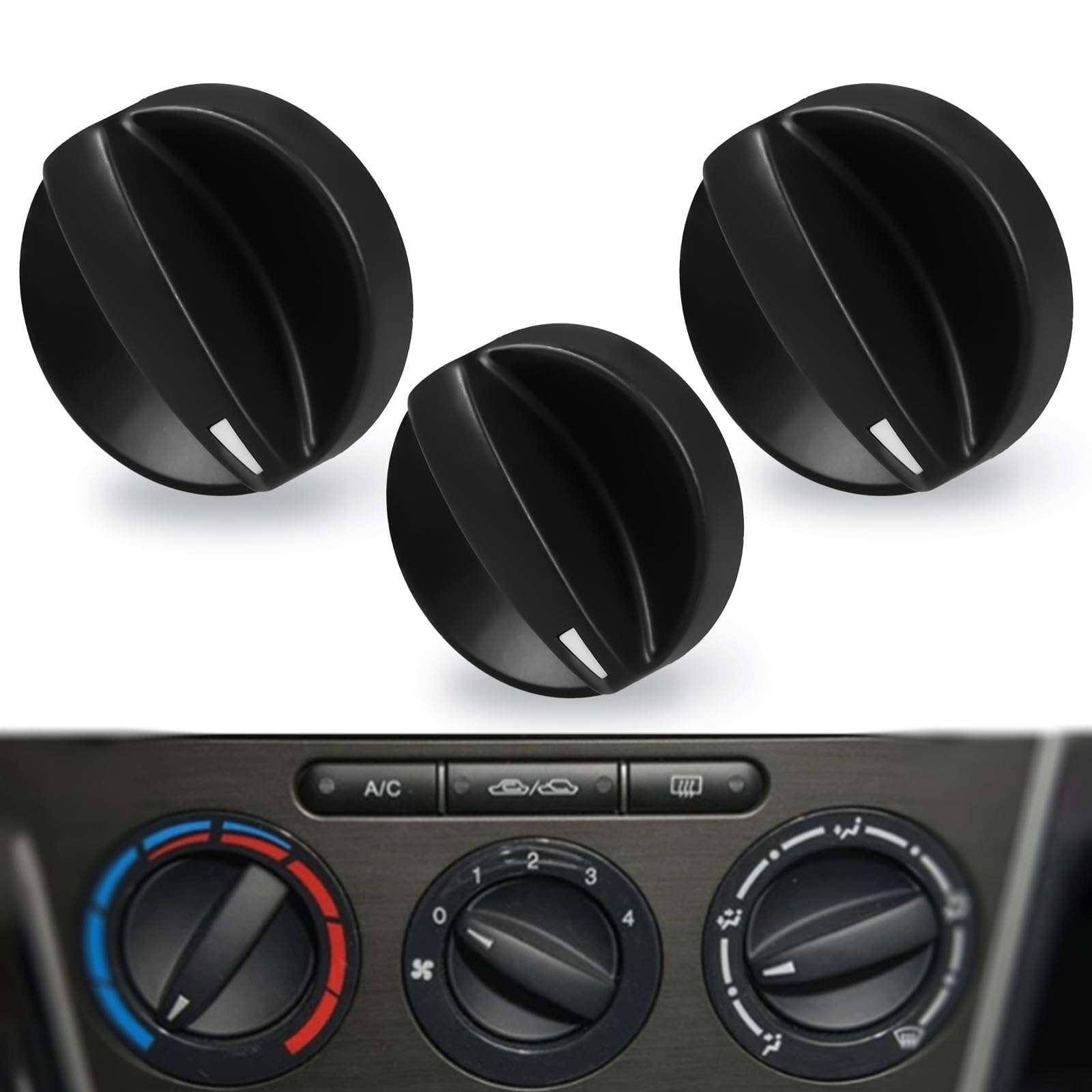 Amazon.com: KPALAG 3PCS HVAC Control Knobs,A/C Heater Climate Switch Fan Speed Control Knob ...