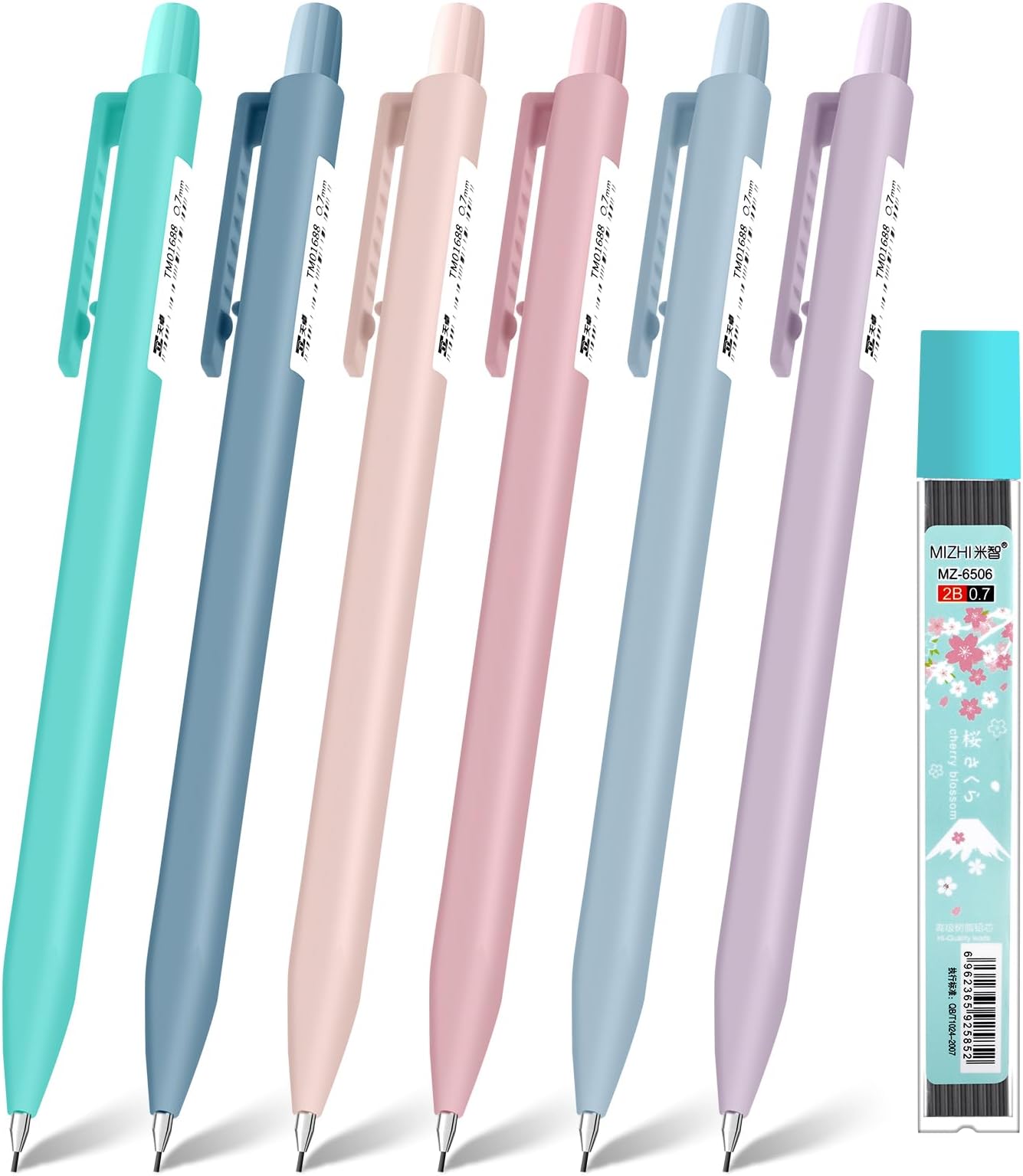 OFFCUP Mechanical Pencils Set, 6PCS Pastel Mechanical Pencil, Aesthetic ...