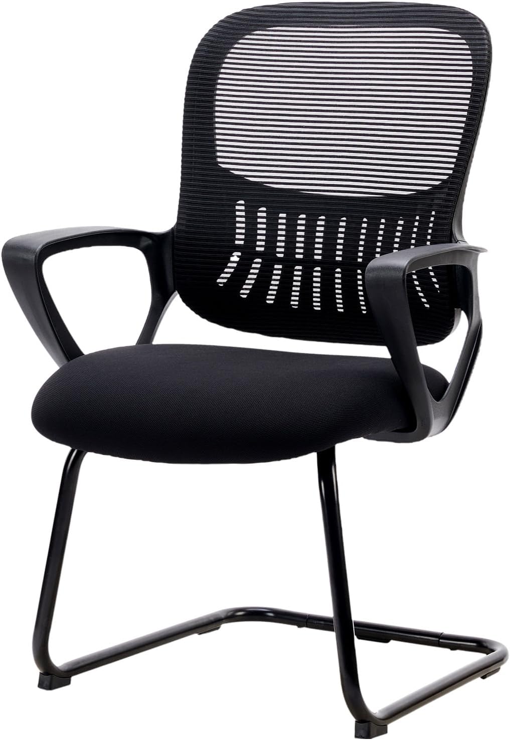 DUMOS Office Desk Chair No Wheels, Ergonomic Executive Sled Base Mesh ...