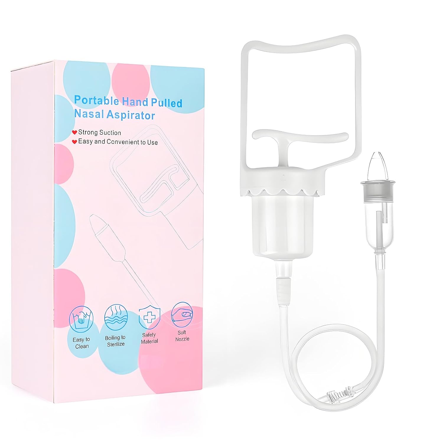 Baby Nasal Aspirator, Powerful Hand Pump Baby Nose Sucker, Nasal ...