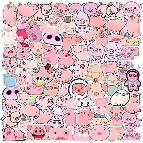 Amazon.com: Pig Stickers 100 Pieces Kawaii Pig Sticker Cute Cartoon ...