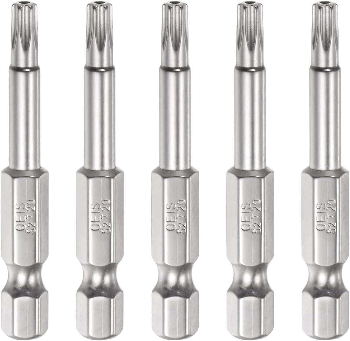 HARFINGTON 5Pcs Security Torx Bit 1/4" Hex Shank 2" Long Drill Bits T20 ...