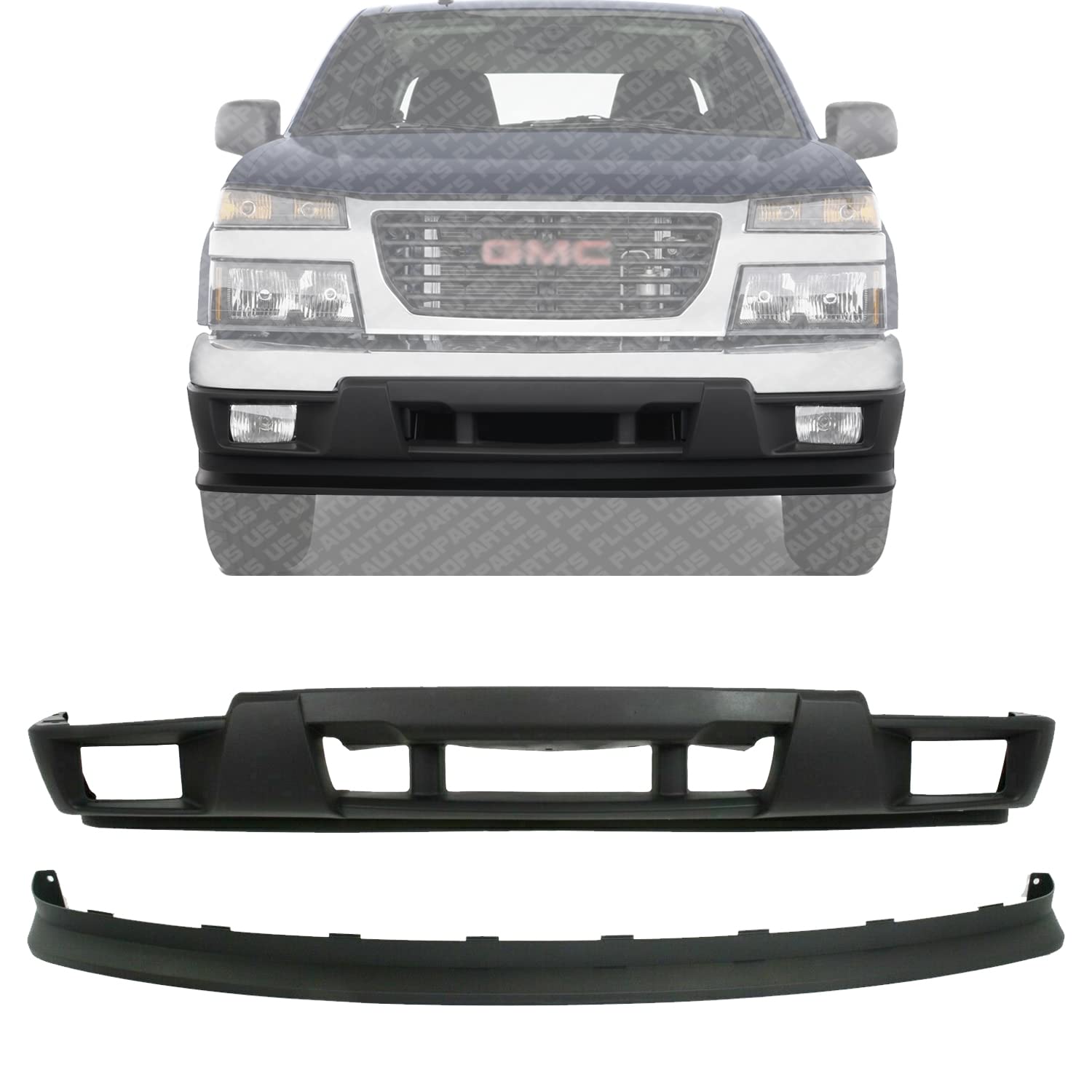 Amazon.com: US AUTO PARTS PLUS New Front Bumper Lower Valance with Fog ...