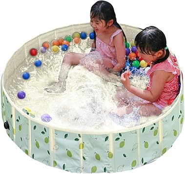Amazon | WEIMALL プール 折り畳み 空気入れ不要 直径120cm×高さ30cm 折りたたみ コンパクト 2個排水口 子供プール プレイサークル キッズサークル 庭遊び ベランダ ...