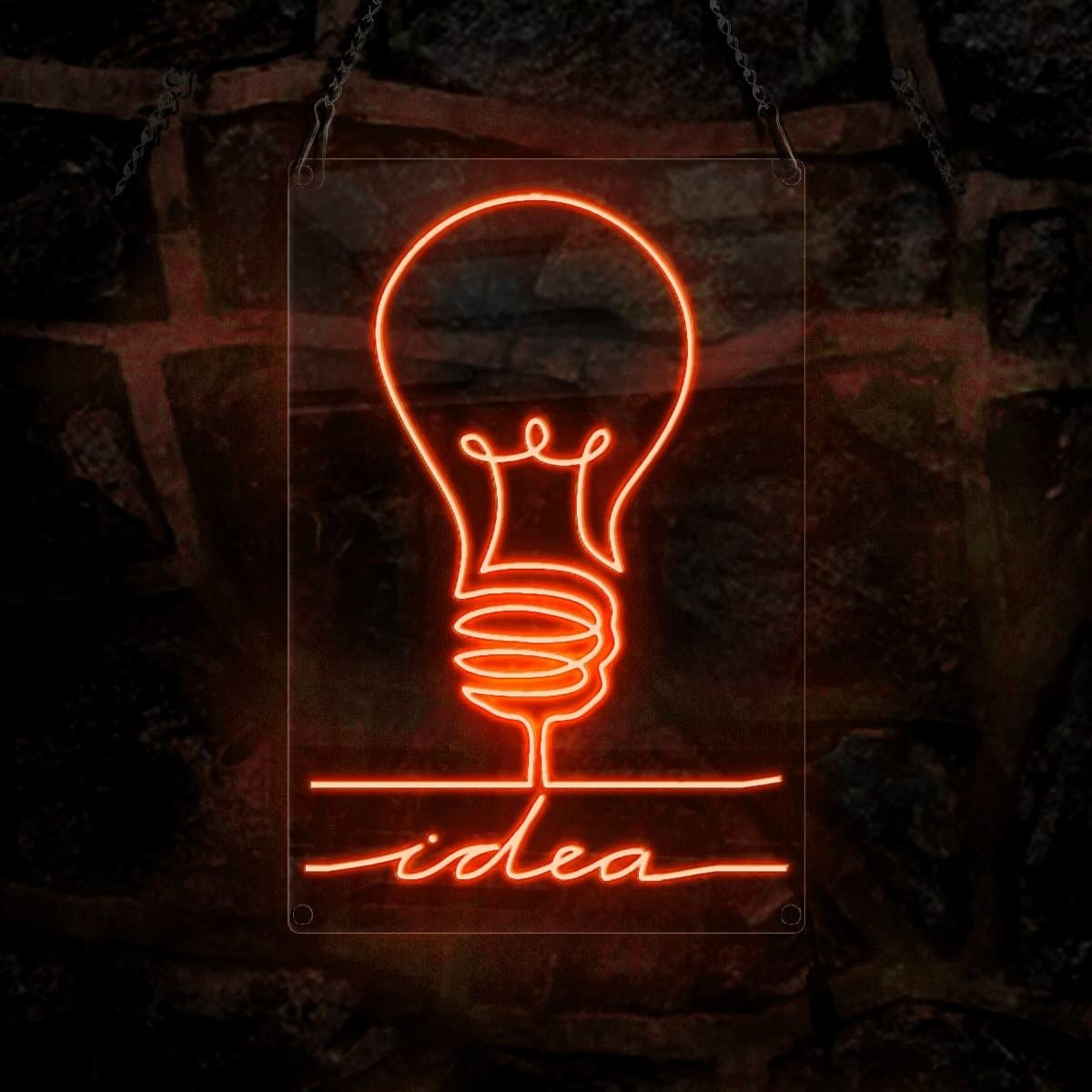 Orange Light Bulb Idea