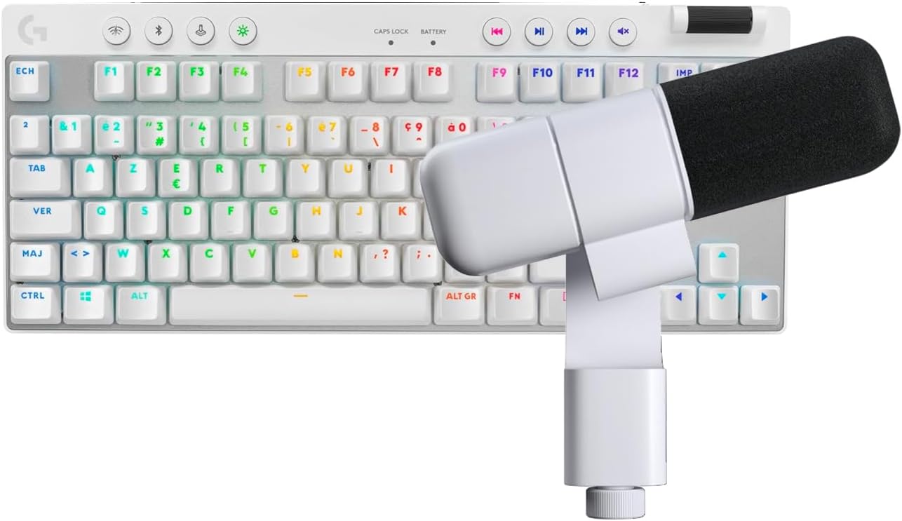 Logitech G Pro X TKL Lightspeed Gaming Keyboard - Blanc + Yeti Studio ...