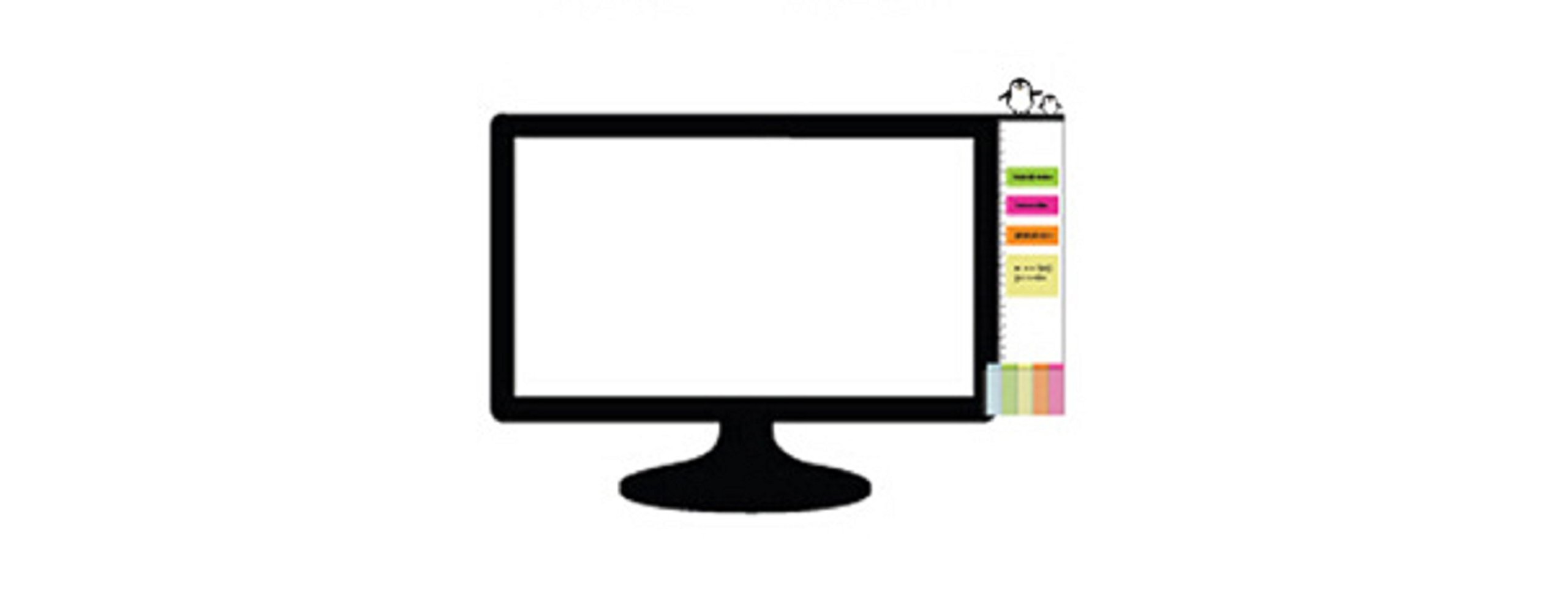 Fuyufu 2pcs Paper Sticky Notes Boards Monitor Memo Board Transparent ...