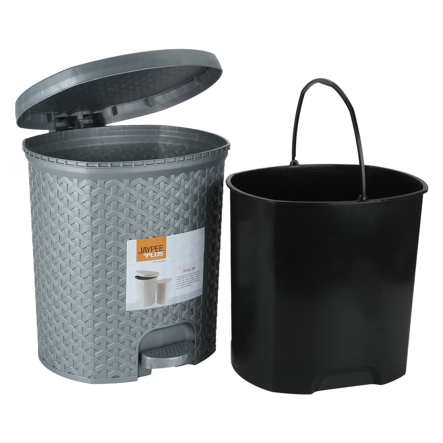 Pedal Bin with Inner Bucket 7L Swing Lid Bin Dustbin Waste Bin Swing ...