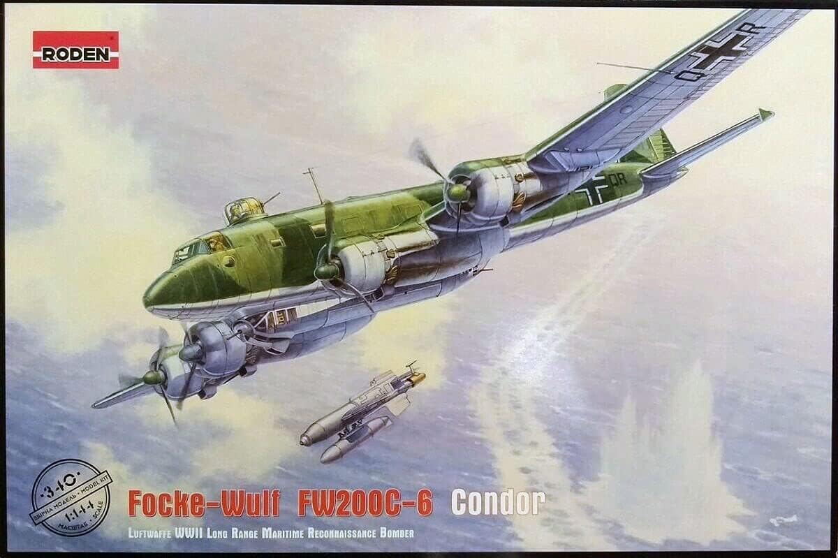 Amazon.com: Roden 1/144 Focke Wulf Fw200C6 Condor Aircraft : Arts ...