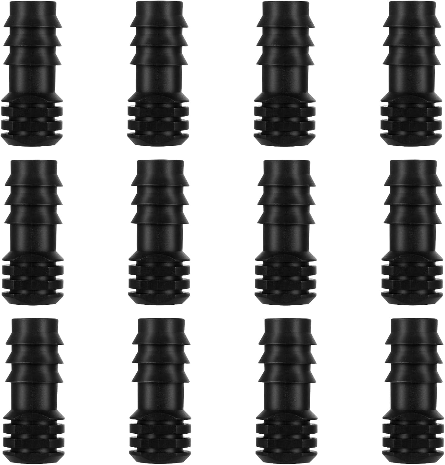 Amazon.com: Trinkrittey 12 Pcs Black Irrigation Fittings End Plugs, End ...