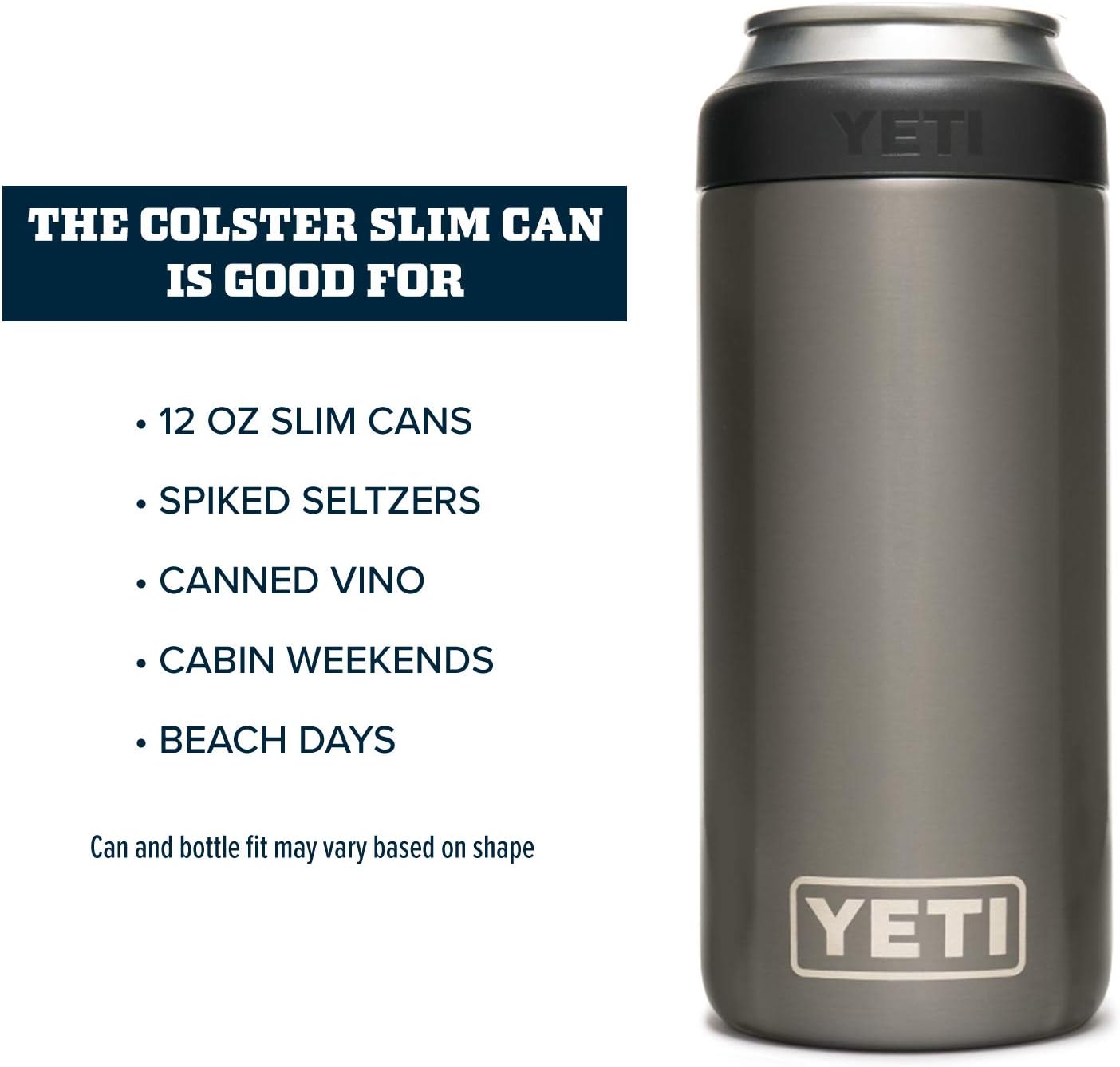 YETI Rambler 12 oz. Colster Slim Can Insulator for the Slim Hard ...