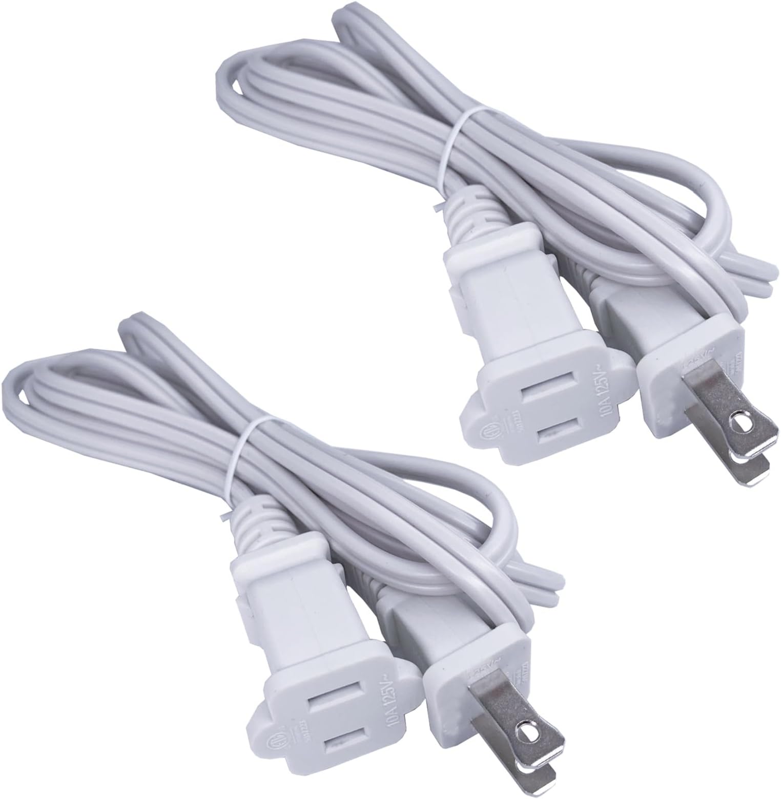 Amazon.com: 5 Ft Extension Cord, AC 2 Prong 18 AWG Power Cord Cable 10 ...