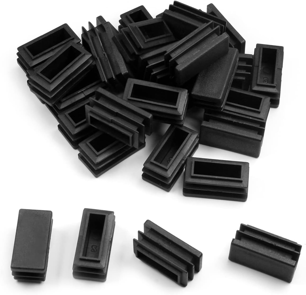 30x15mm Rectangular Plastic Plug End Caps 30PCS Plastic Plug End Caps ...