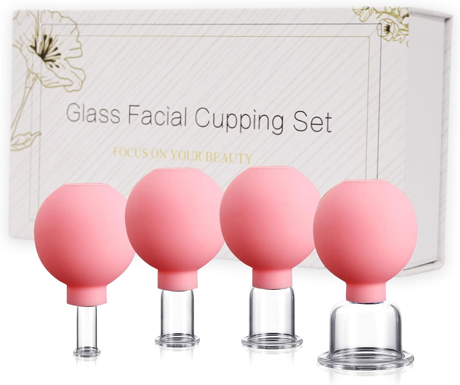 Amazon.com: Verynewbee Glass Facial Cupping Gift Set - 4Pcs Face ...