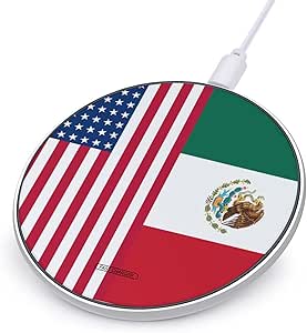 Amazon.com: USA Mexican Flag Wireless Charger for All Smartphone Fast ...