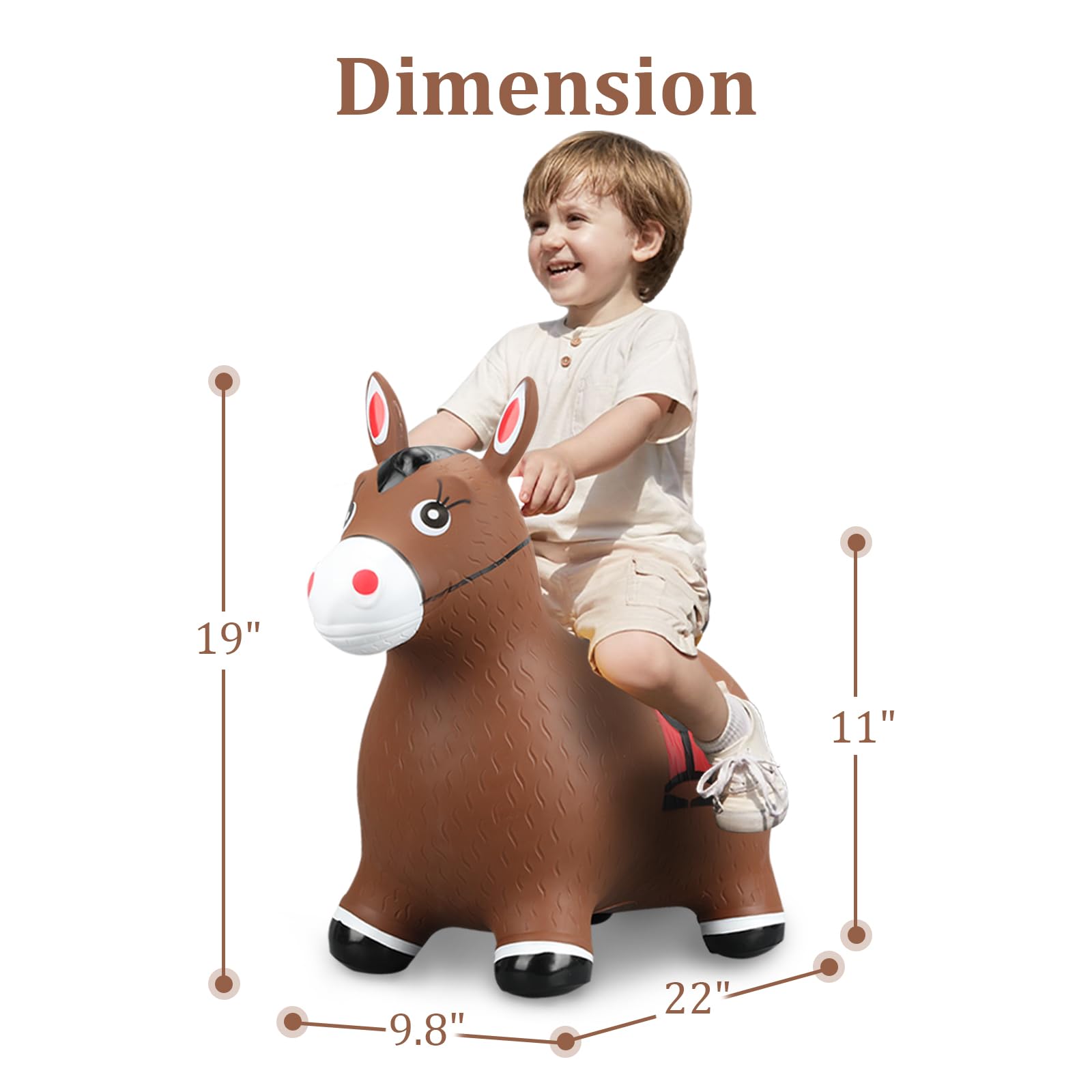 Snapklik.com : Skyroku Bouncy Hopping Horse, Toddler Bounce Animals ...