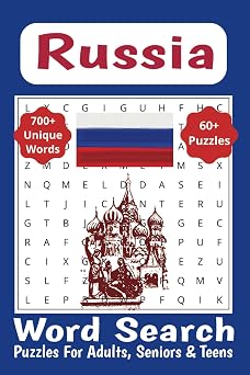 Russia Word Search Puzzle Book: Word Searches with Easy to Read Print ...
