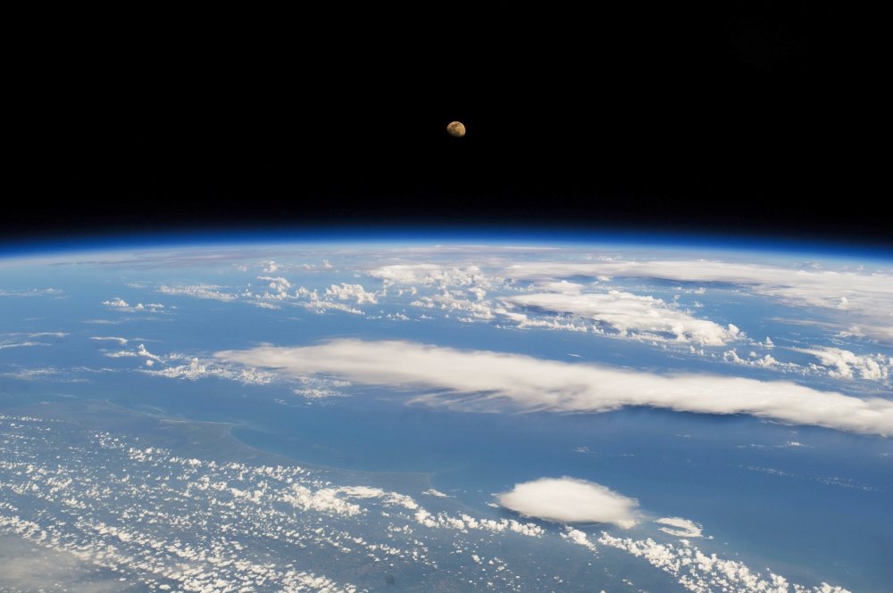 Panoramic Earth Moon