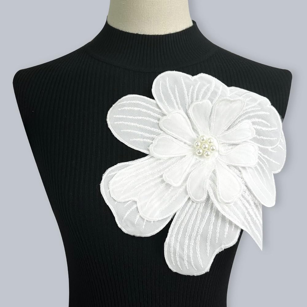 Amazon.com: Multi Layered Three-Dimensional Embroidery with Studded ...