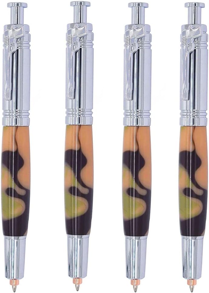 DIYKITSMALL, Chrome Pistol Click Pen Kits, Woodturning kits (7 Pack ...